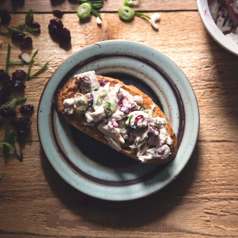 Cranberry Chicken Tartine - Olive Oil Critic